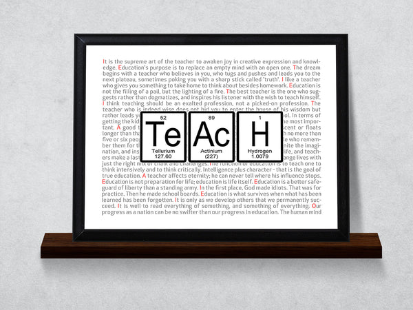 Teach Periodic Table of Elements Wall Plaque 9x12 – Neurons Not Included™