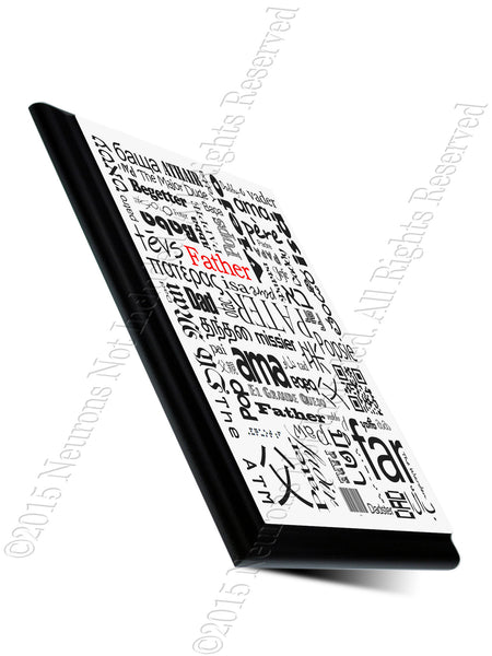 Father in Many Languages Fathers Day Wall Plaque 9X12 – Neurons Not ...